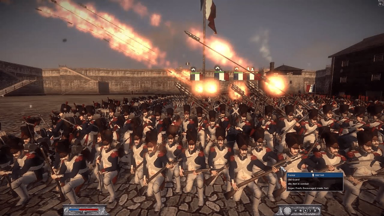 Old Guard & Rockets VS 1 British Army (Total War Napoleon: Multiplayer ...