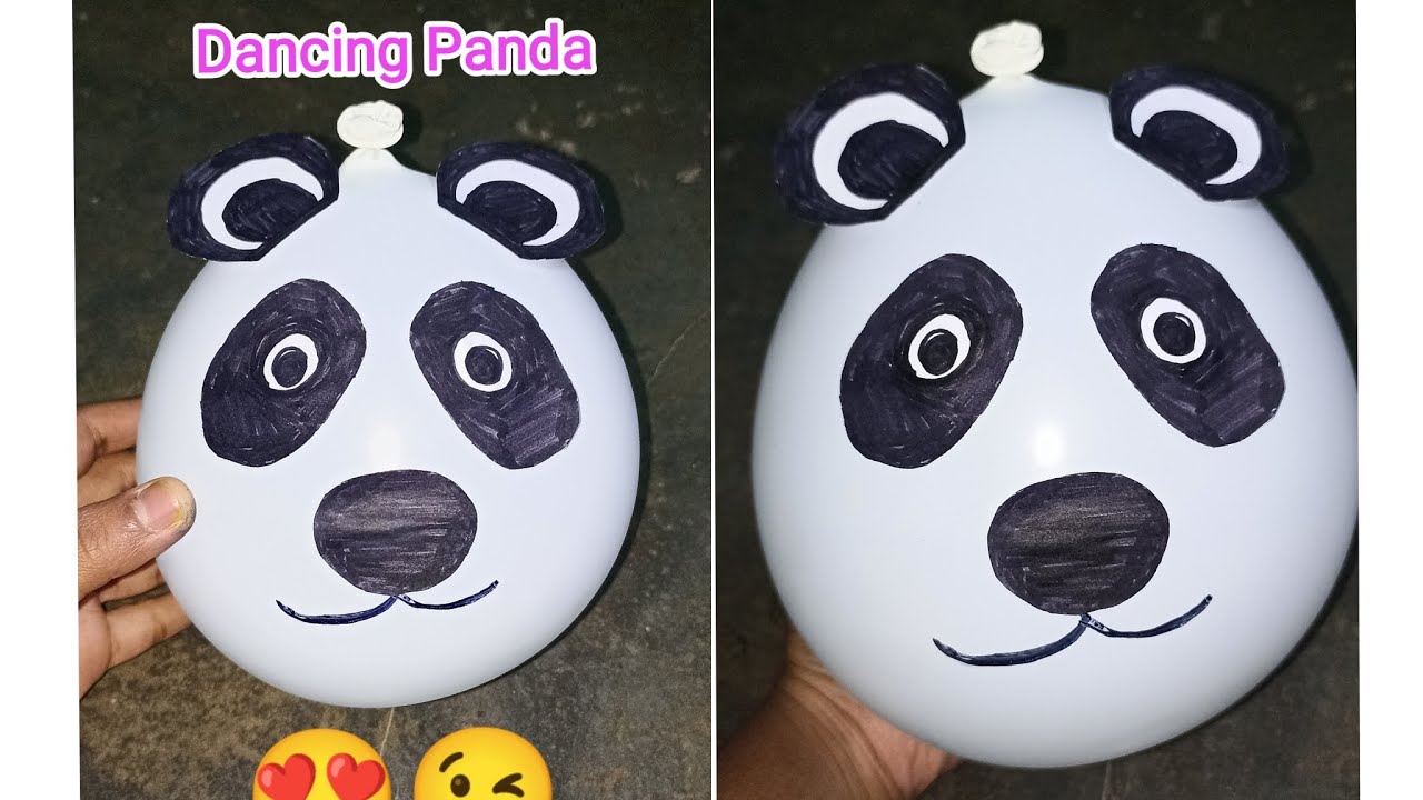 How to make Balloon Dancing 🐼 Panda ||Easy Crafts|| learn with fun # ...