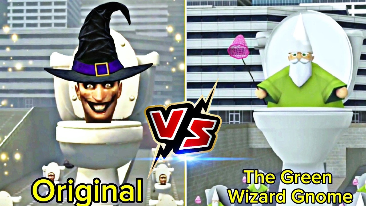 Skibidi Toilet Battle Original vs Multiverse #71 The Green Wizard Gnome ...