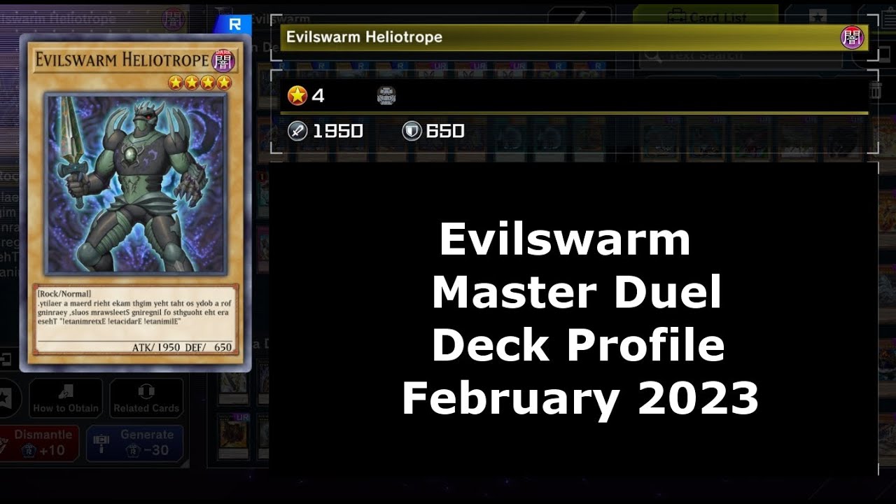 Evilswarm Yugioh Master Duel Deck Profile February 2023 - YouTube