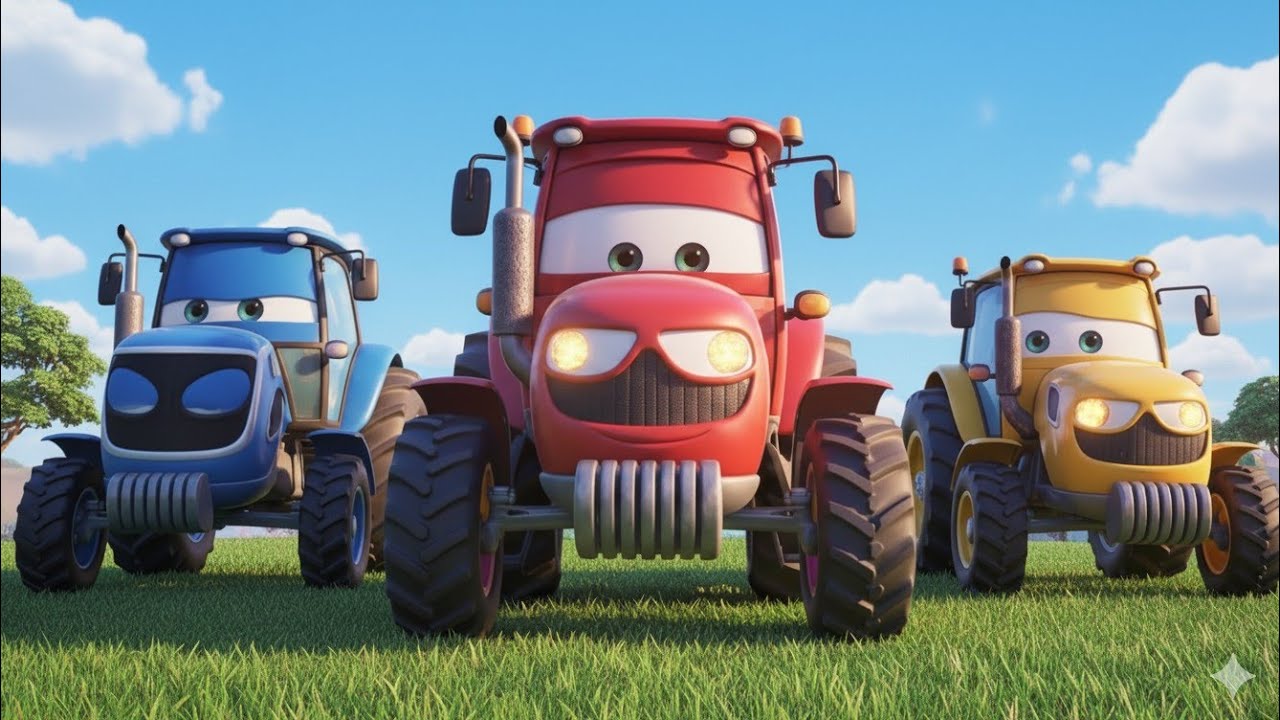 Learn Colors with Multi Color Tractors 🚜🌈 | Farm Machines for Kids ...