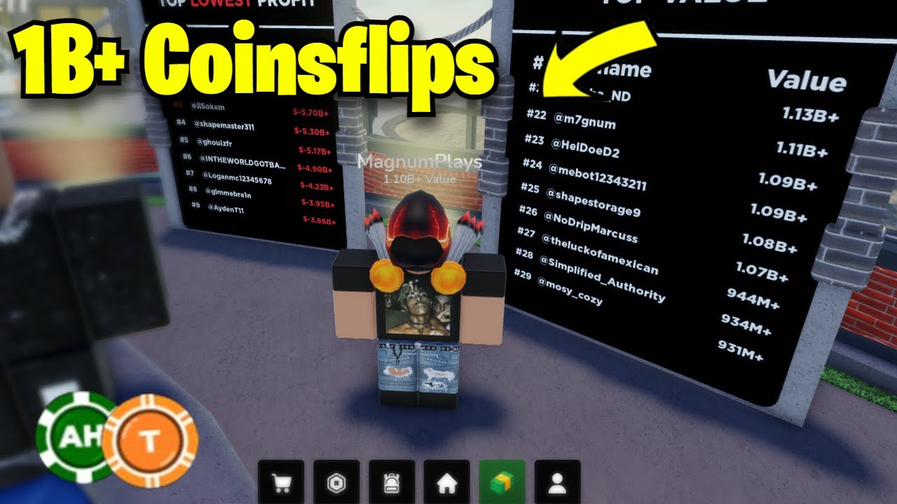 *COINFLIPS WITH 1B+ VALUE* (HUGE PROFIT!?) Arcade Haven (Roblox) - YouTube
