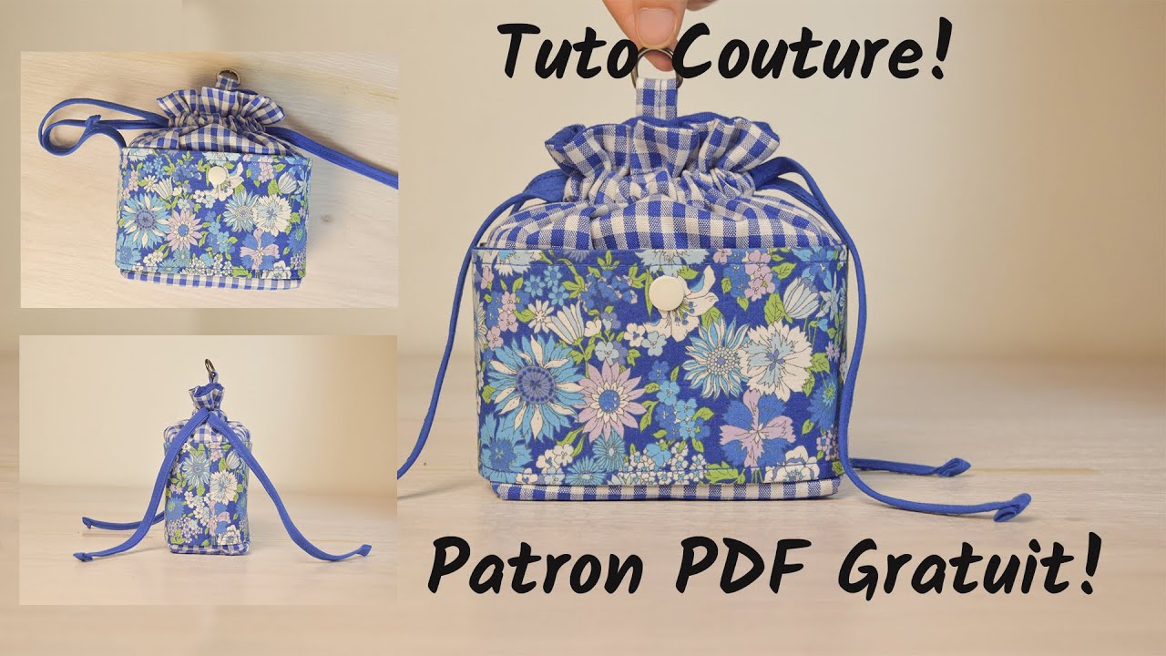 Comment coudre un mini pochon avec poches - Patron Gratuit - Couture ...