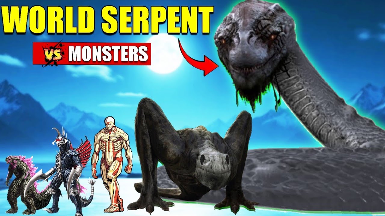World Serpent God vs Giant Monsters | 3D Monster Size Comparison 2025 ...