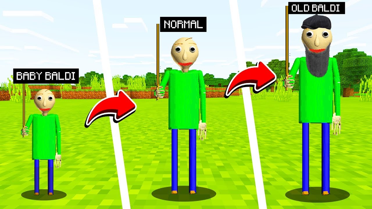 LIFE OF BALDIS BASICS IN MINECRAFT(/PE/MCPE) - YouTube