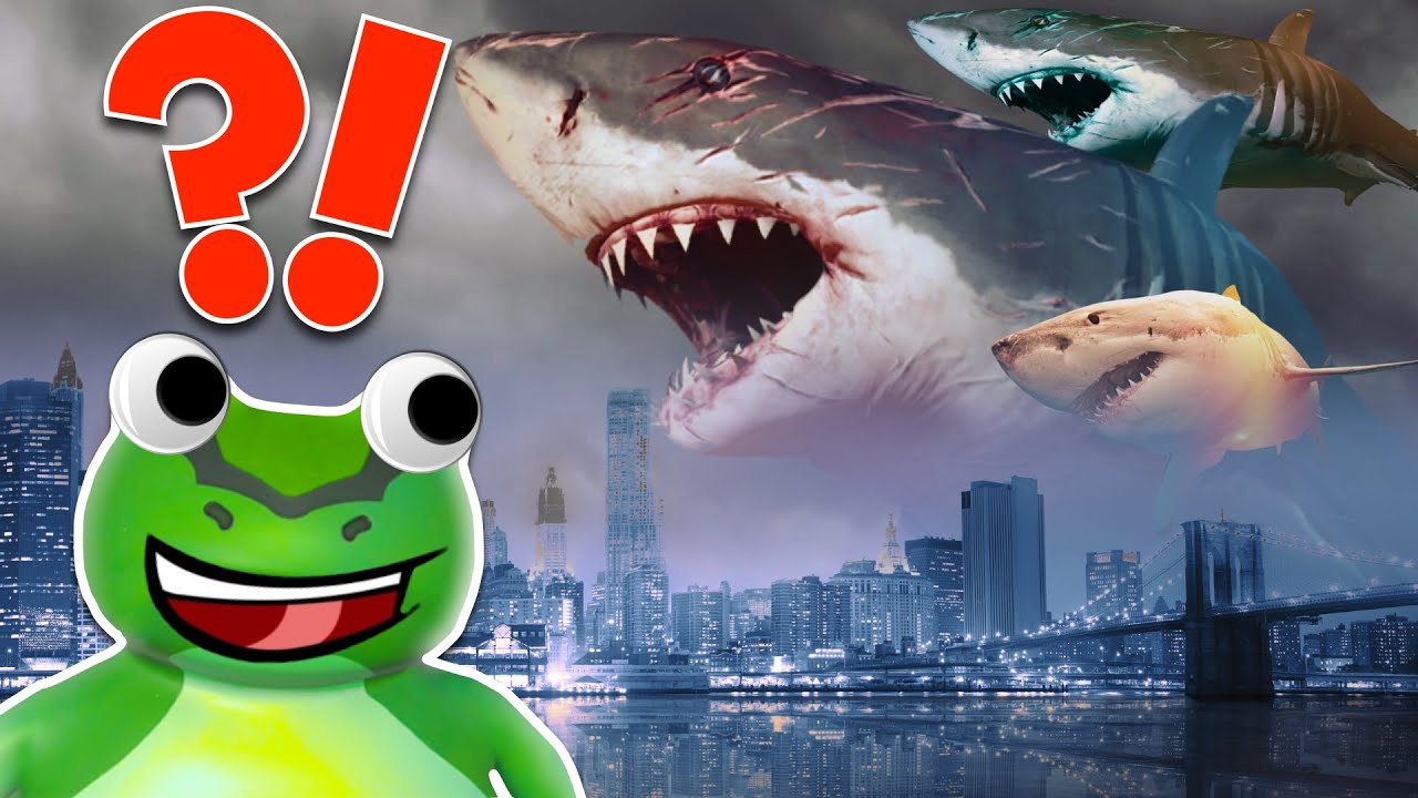 Battling the Megalodon Army in Amazing Frog Multiplayer - YouTube
