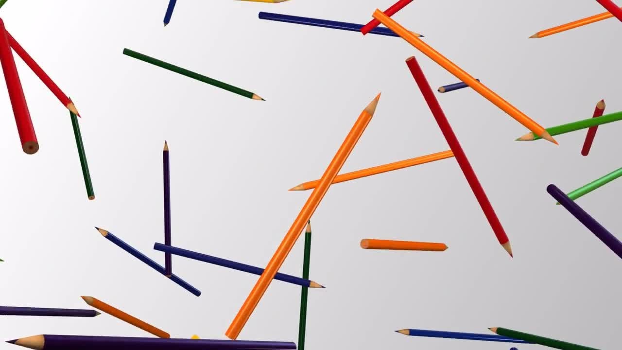 Falling Pencils Stock Motion Graphics - YouTube