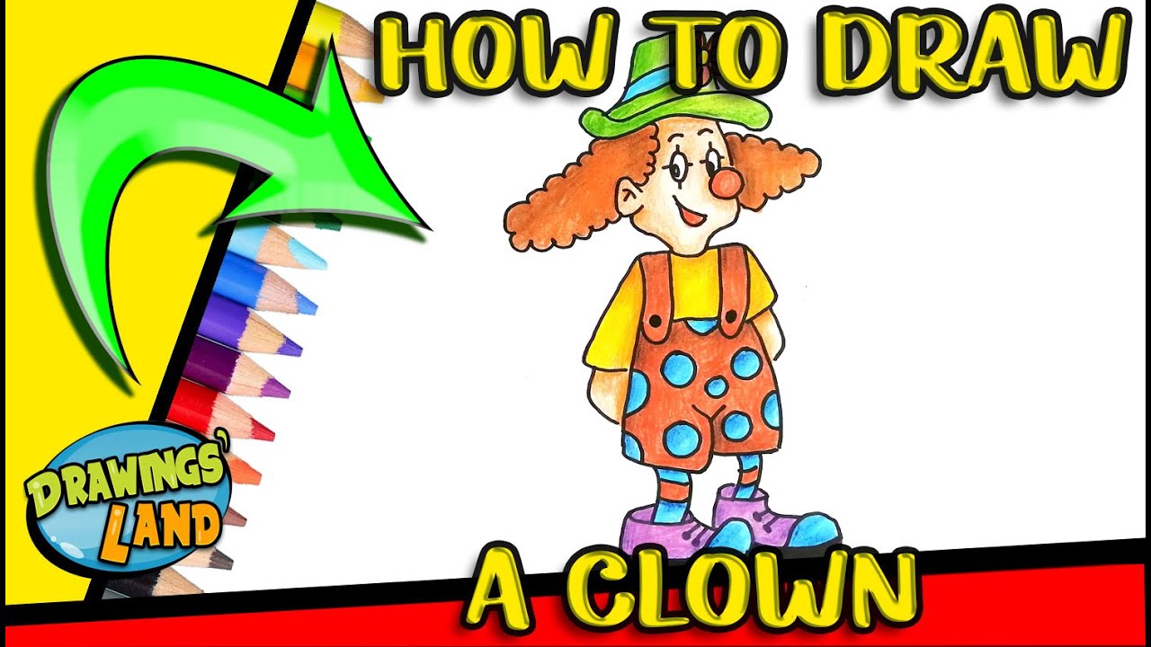 How to DRAW a CLOWN Easy Step by Step - YouTube