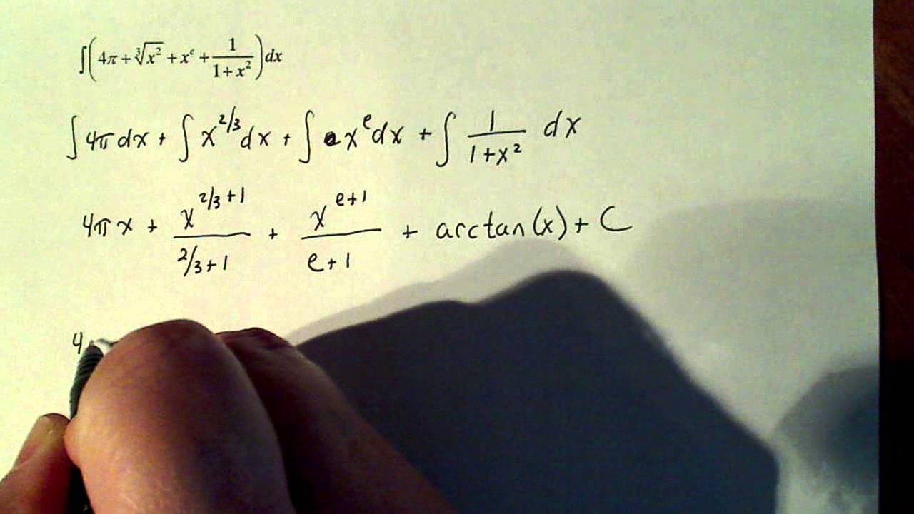 Calculus 2: Using Very Basic Rules to Find the Antiderivative - YouTube