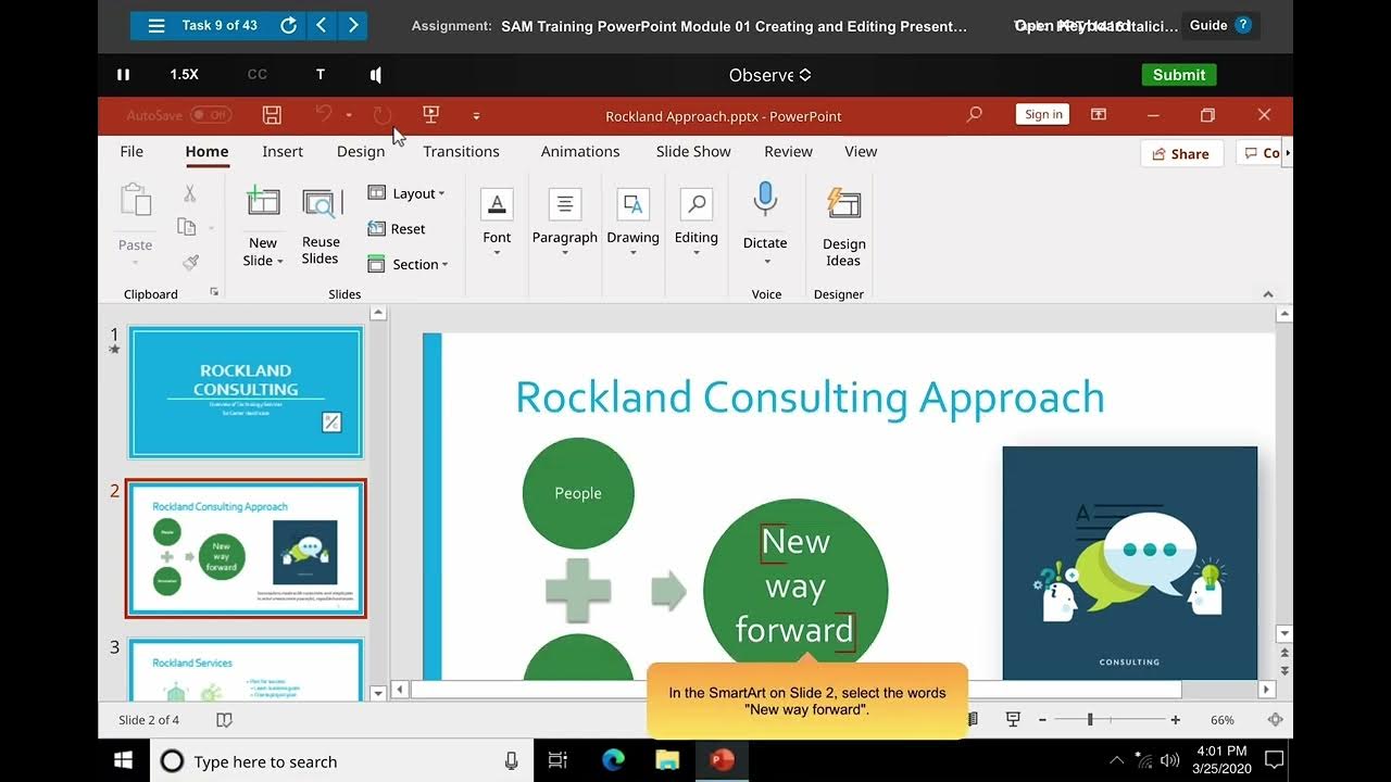BTM452 SAM Training PowerPoint Module 01 Creating and Editing ...