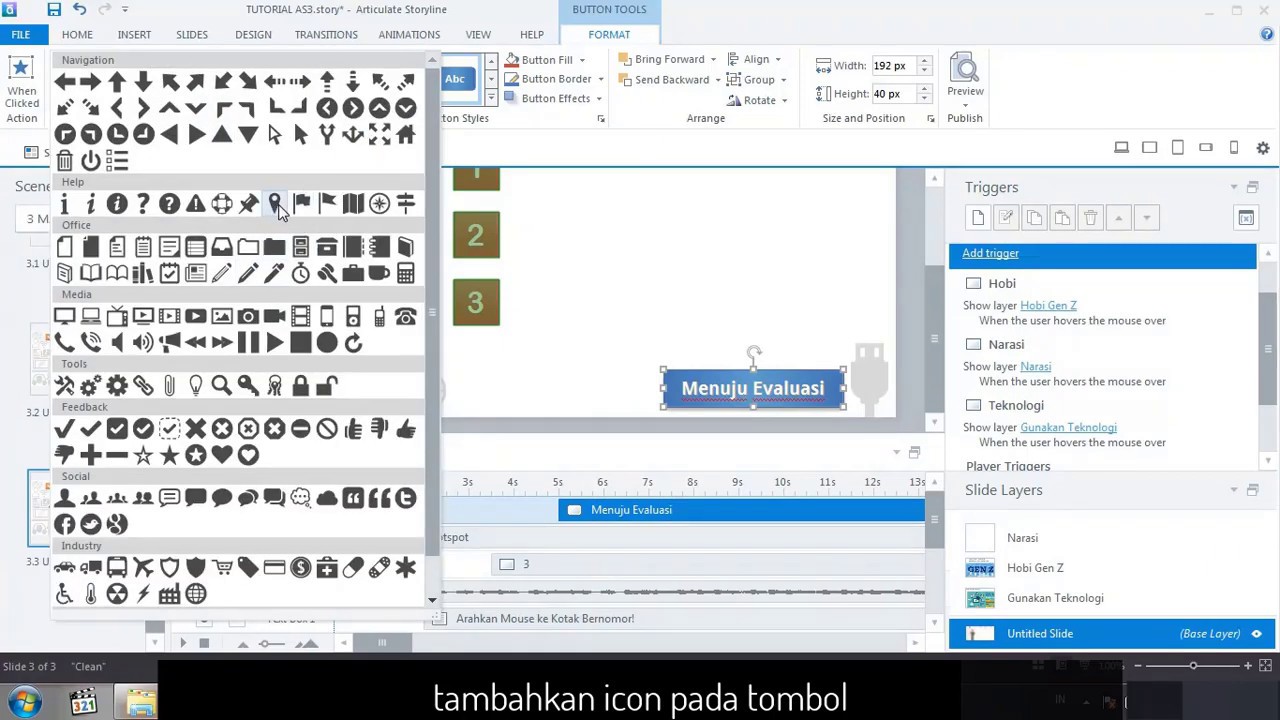 Tutorial Articulate Storyline 3 (Indonesia) - Bagian 6 (Preview Seluruh ...