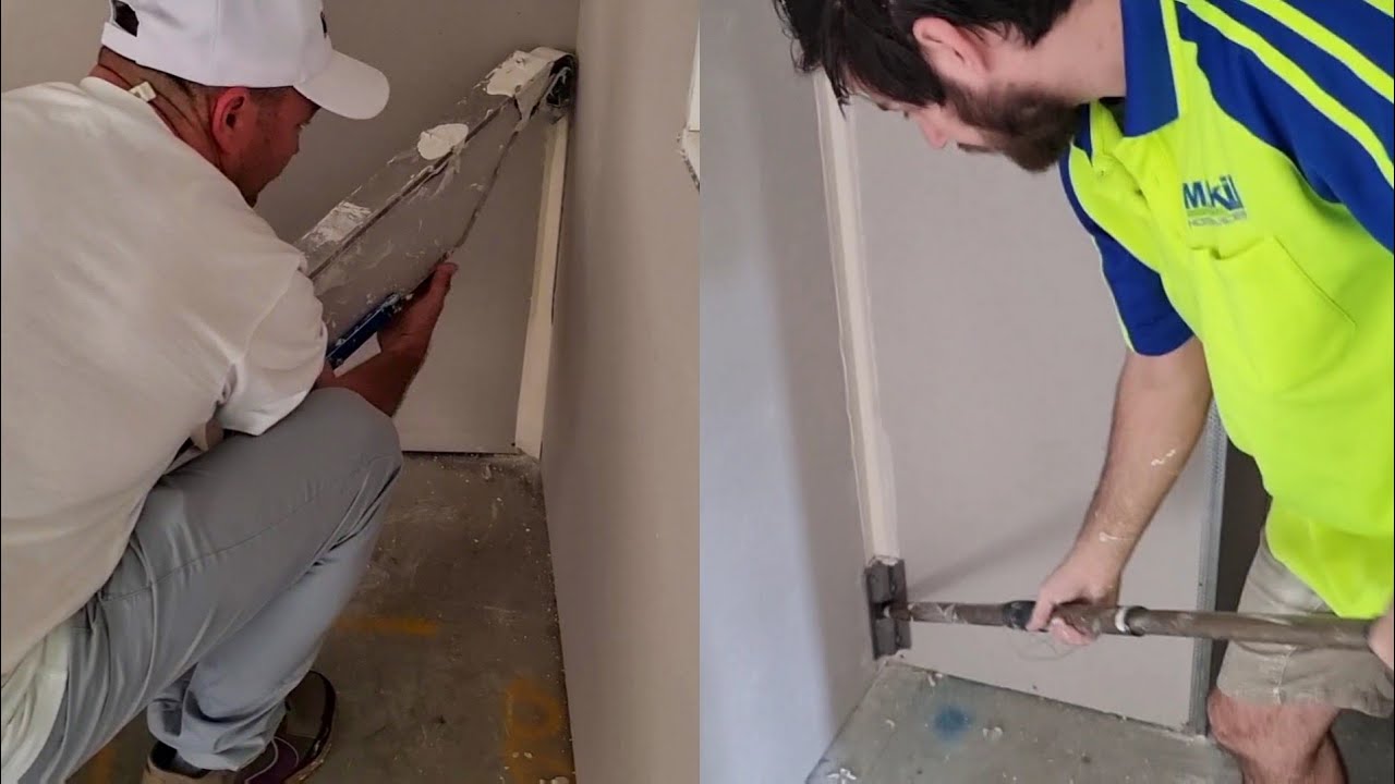 How to Tape, Corner Roll & Use the Glazer in Drywall Tool Tips - YouTube