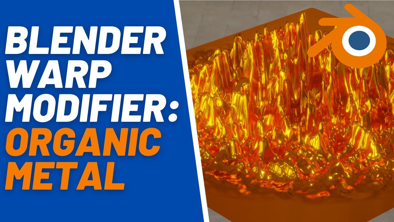 Blender warp modifier Create organic metal - YouTube