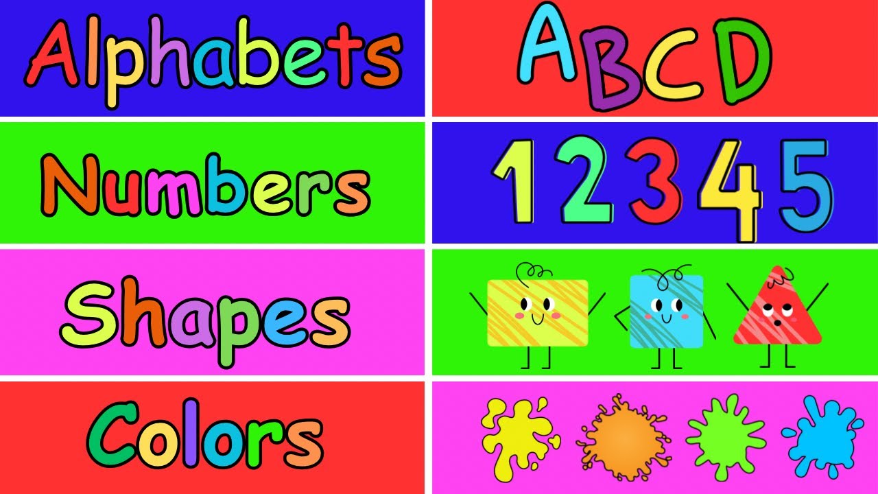 Alphabet, Numbers, Colors, Shapes and More Fun Videos for Toddlers ...