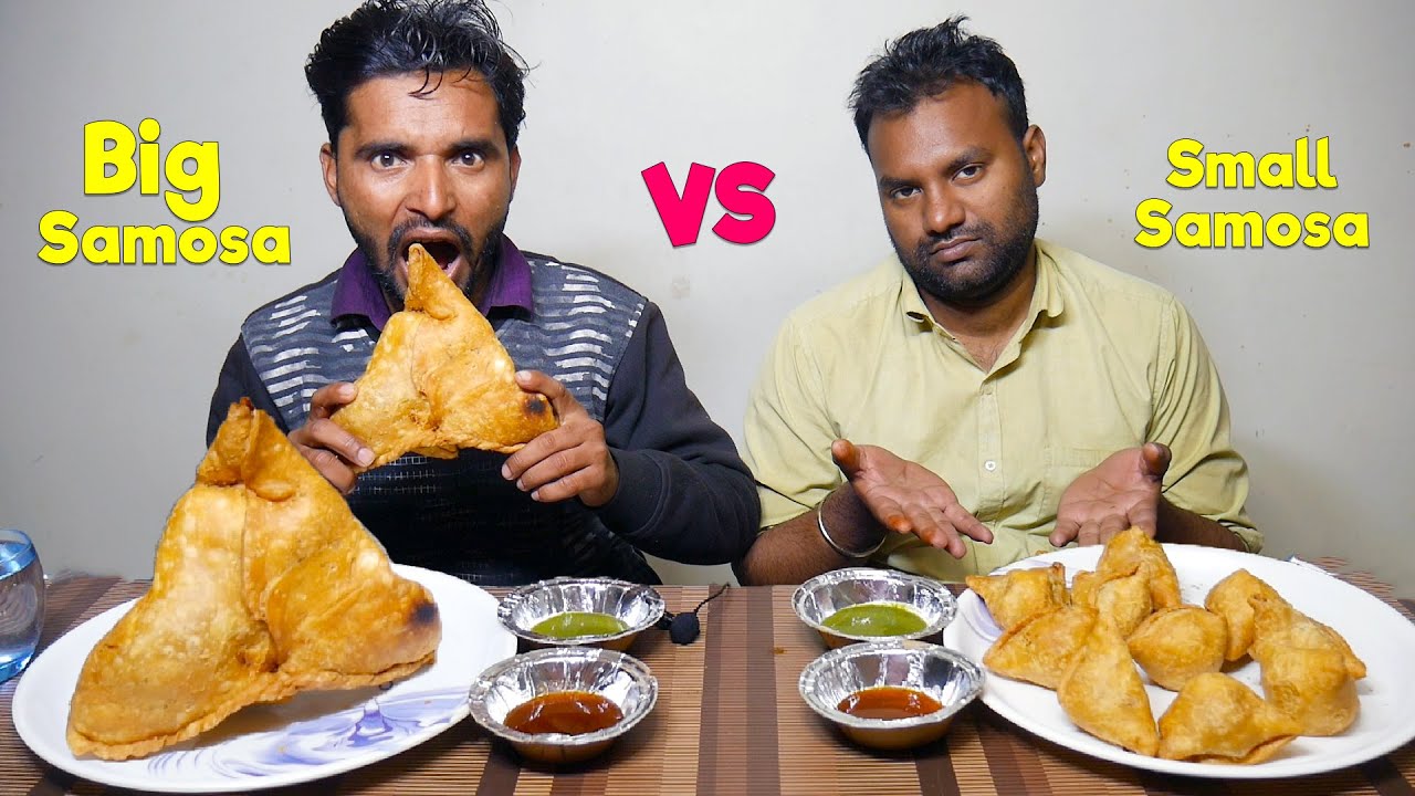 Samose ka Baap Vs Samose ke Bacche Eating Challenge | Big Samosa VS ...
