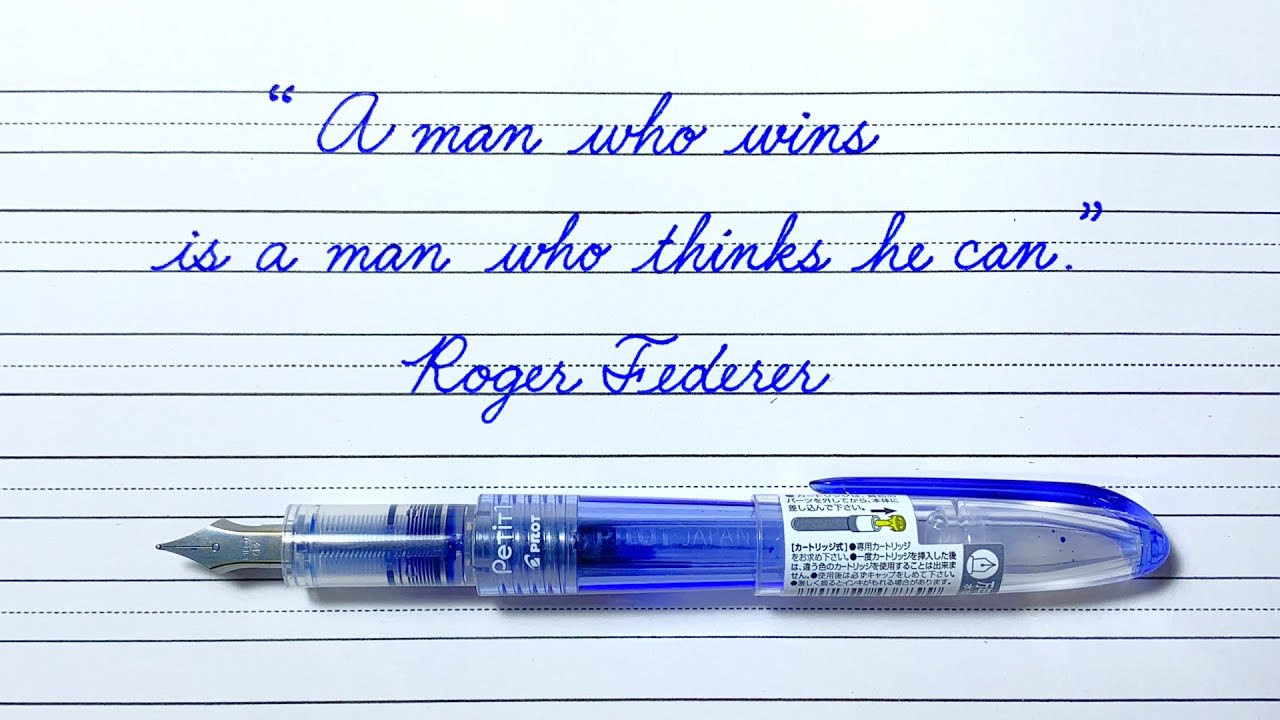 Roger Federer Quotes in cursive writing | Cursive handwriting practice ...