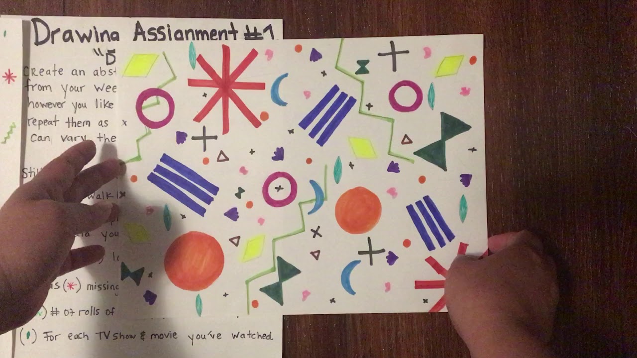 Art Assignment # 1: Data Drawing - YouTube