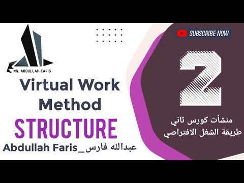 المحاظرة الثانية. منشأت كورس ثاني طريقة الشغل الافتراصي virtual work ...
