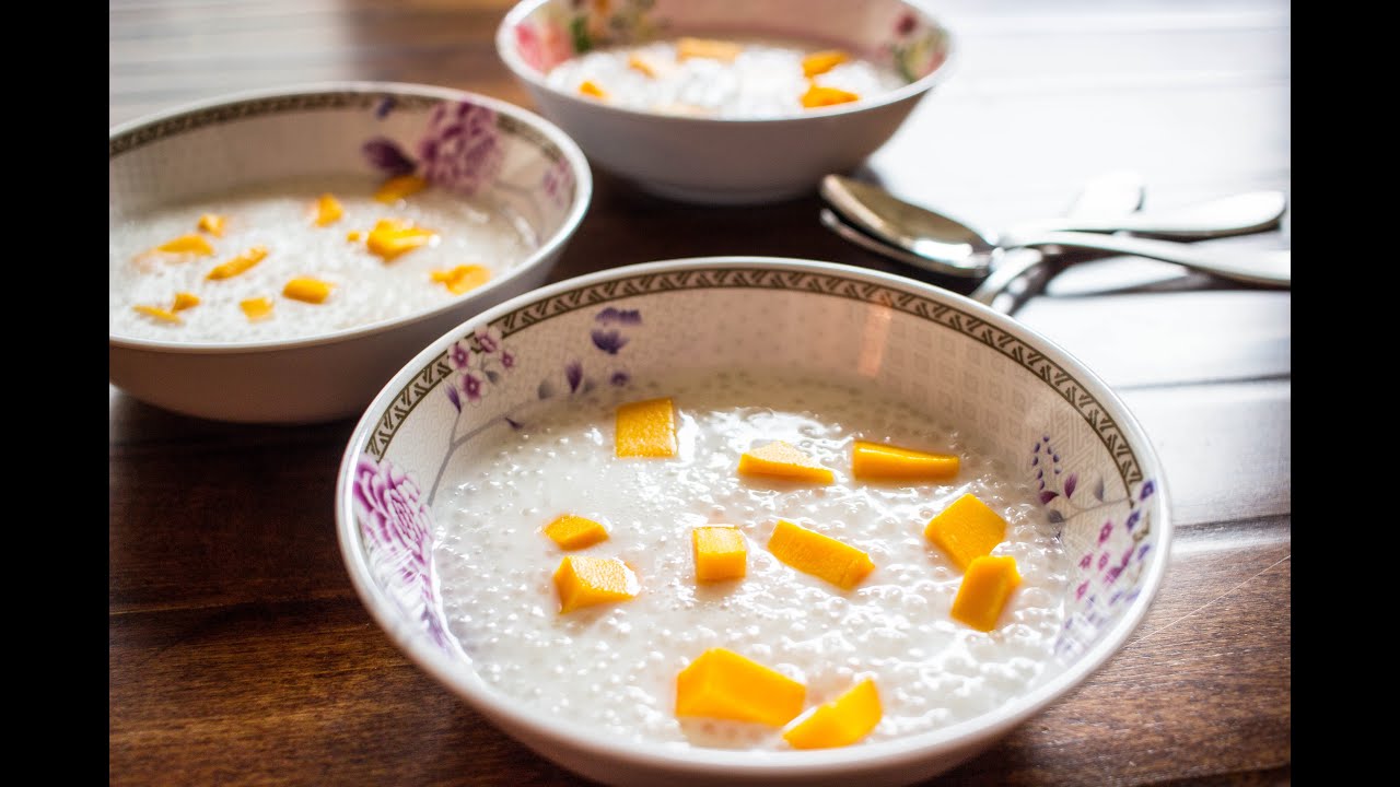 Coconut Tapioca Pearls with Mango - YouTube