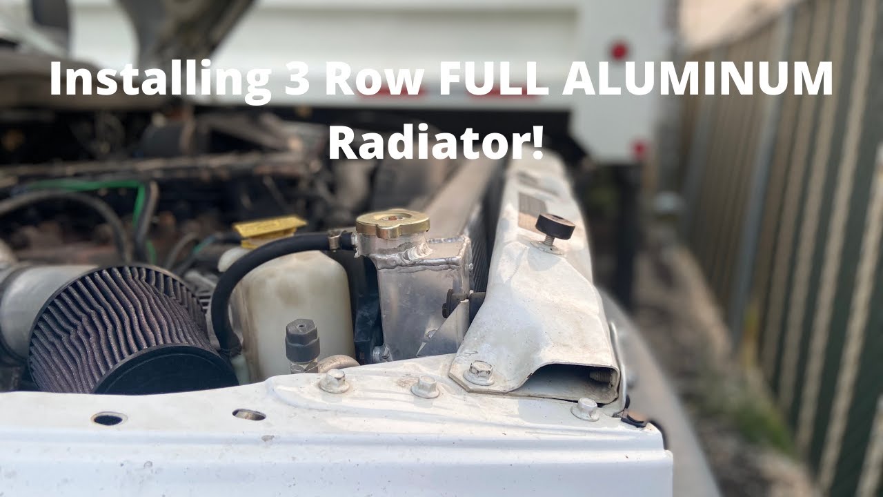 3 Row Full Aluminum Radiator Install | 98' 12v Cummins - YouTube