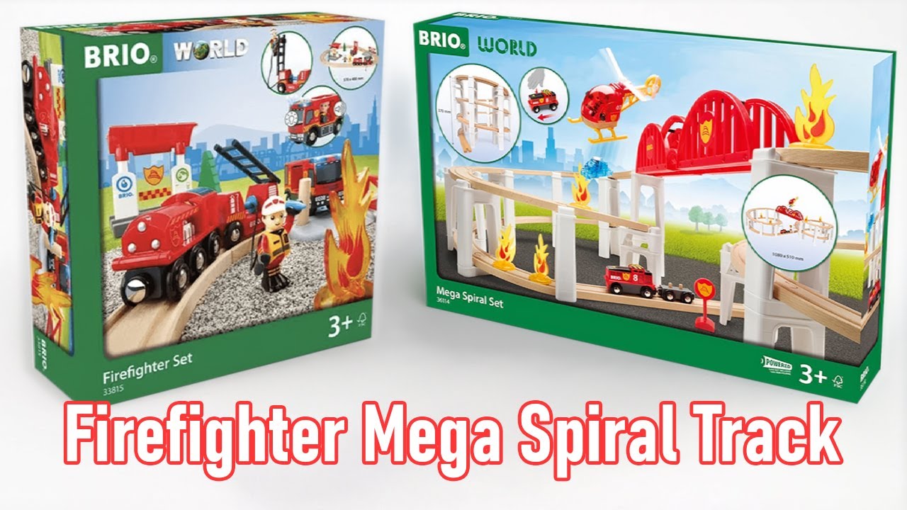 BRIO Mega Spiral + Firefighter Set Complete Build - YouTube