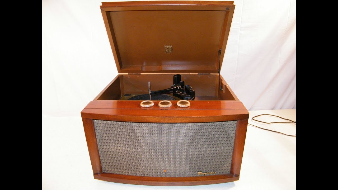 VINTAGE 1950's MAGNAVOX OLD ENGLAND COLLARO RECORD PLAYER TURNTABLE IN ...