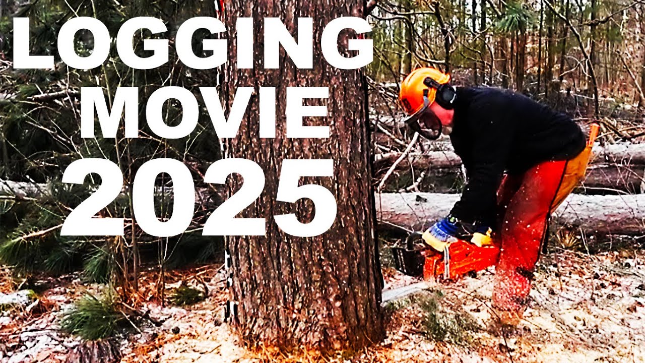 LOGGING MOVIE 2025 LOG CABIN & UTILITY POLES! - YouTube