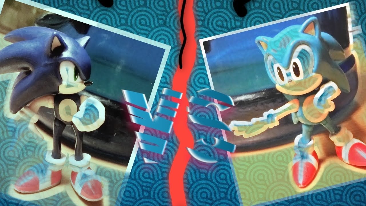 Modern Sonic vs Classic Sonic stop motion (Part 1) - YouTube