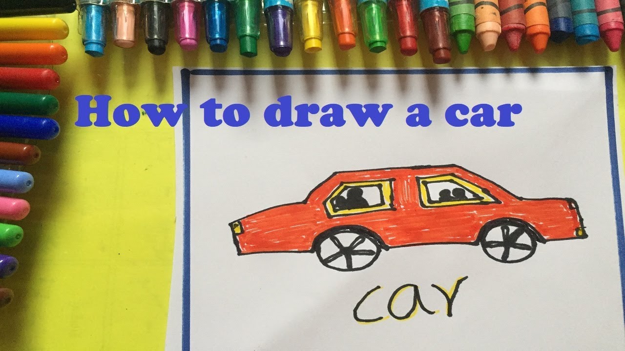 How to draw a car,របៀបគូររូបឡាន - YouTube