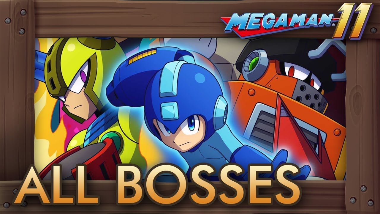 Mega Man 11 - All Bosses - YouTube