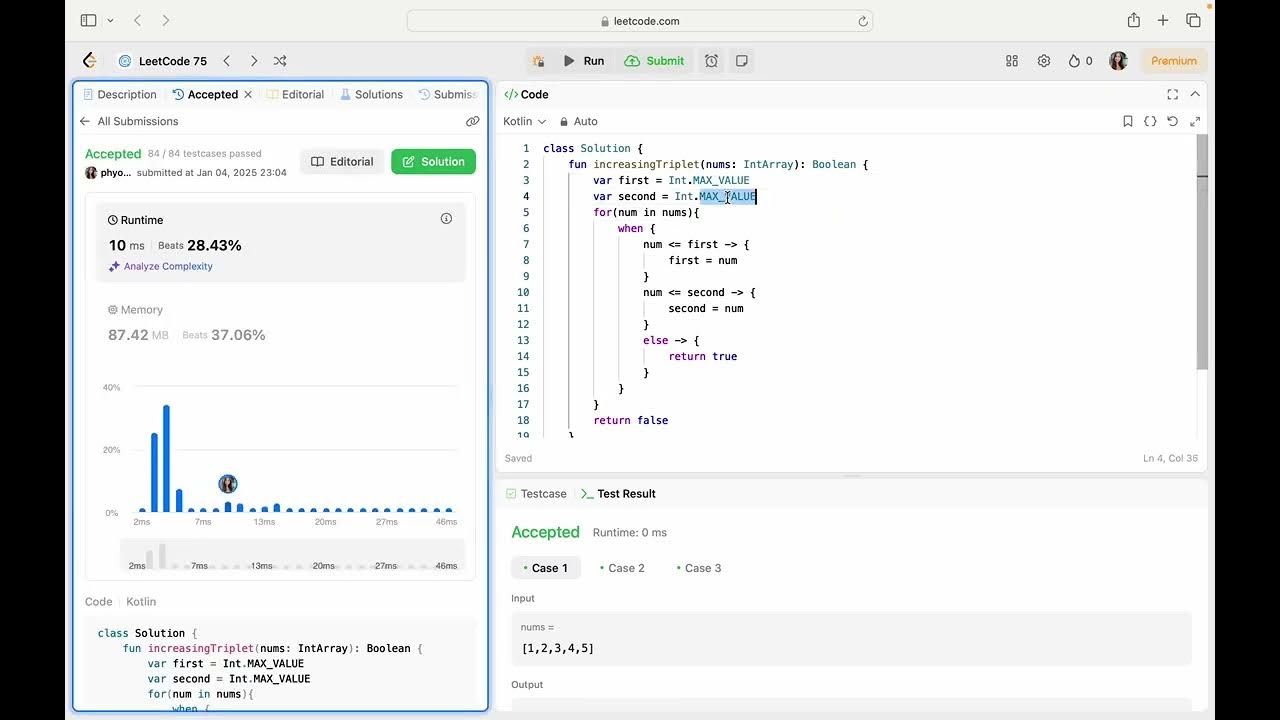 334. Increasing Triplet Subsequence: leetcode solution in Kotlin - YouTube