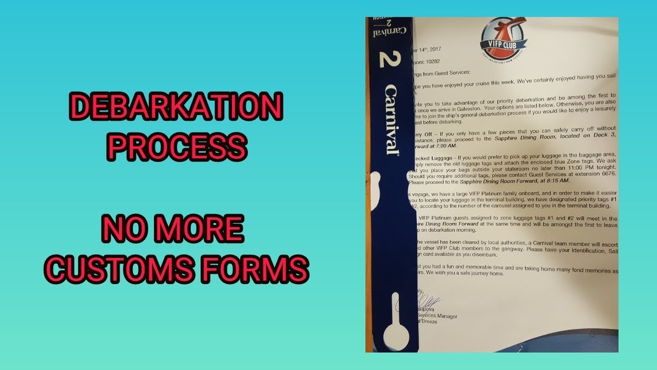 DEBARKATION PROCESS ~ NO MORE CUSTOM FORMS - YouTube