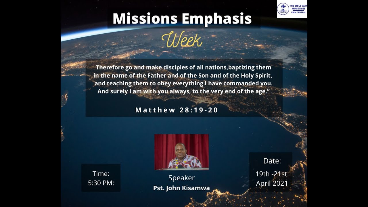 Missions Emphasis Week | Day 2 of 3 (20.04.2021) - YouTube