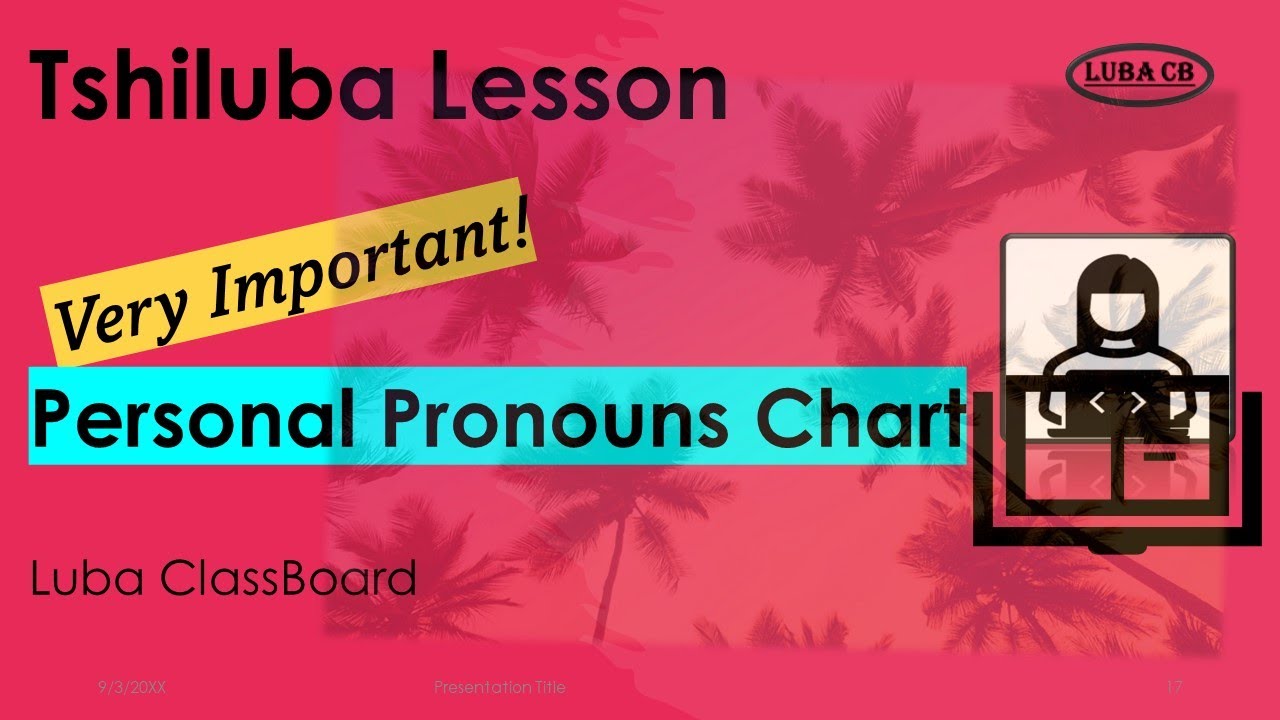Tshiluba Lesson 34: Very Important Personal Pronouns Chart and ...