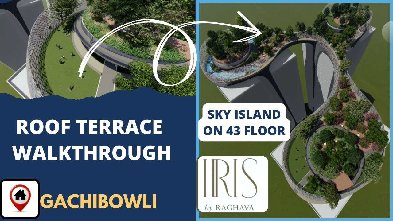 IRIS BY RAGHAVA | ROOF TERRACE WALKTHROUGH | SKY ISLAND ON 43 FLOORS ...