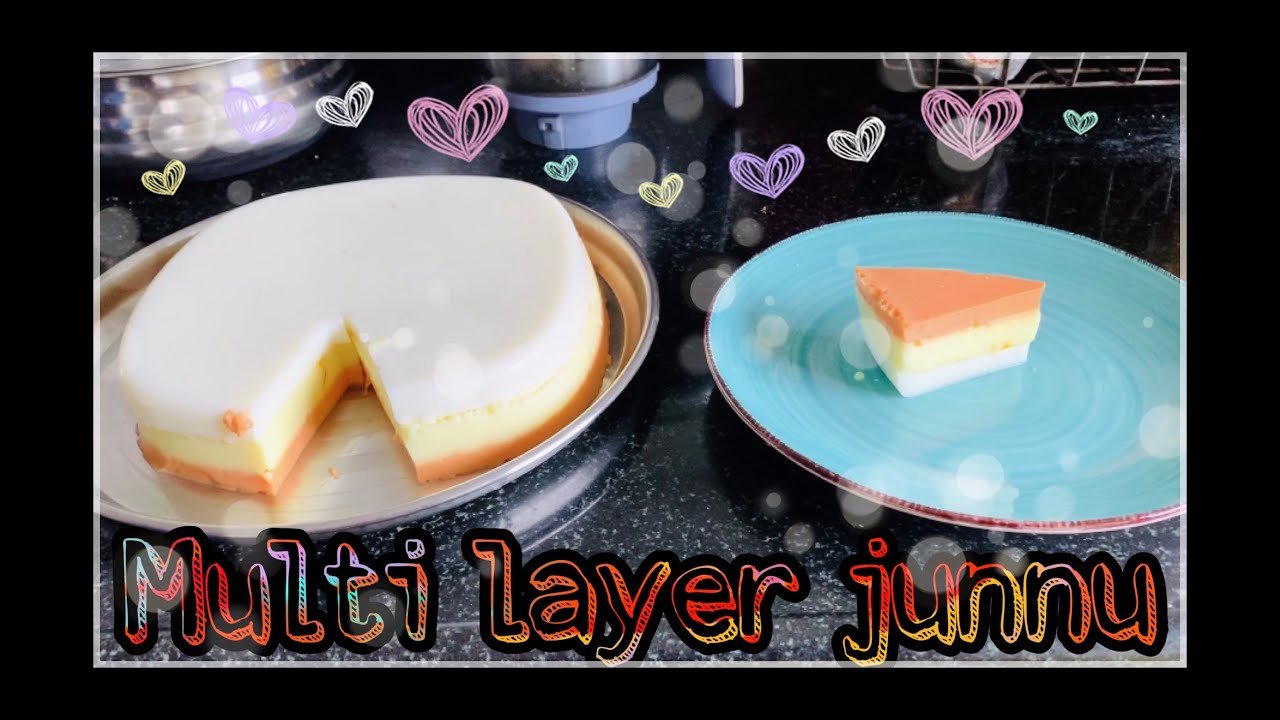 Multi layer junnu | Junnu cake | Easy 10 minutes dessert recipe - YouTube