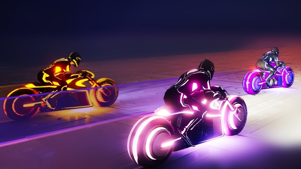 FUNNIEST TRON BIKE RACE in GTA 5 Online - YouTube