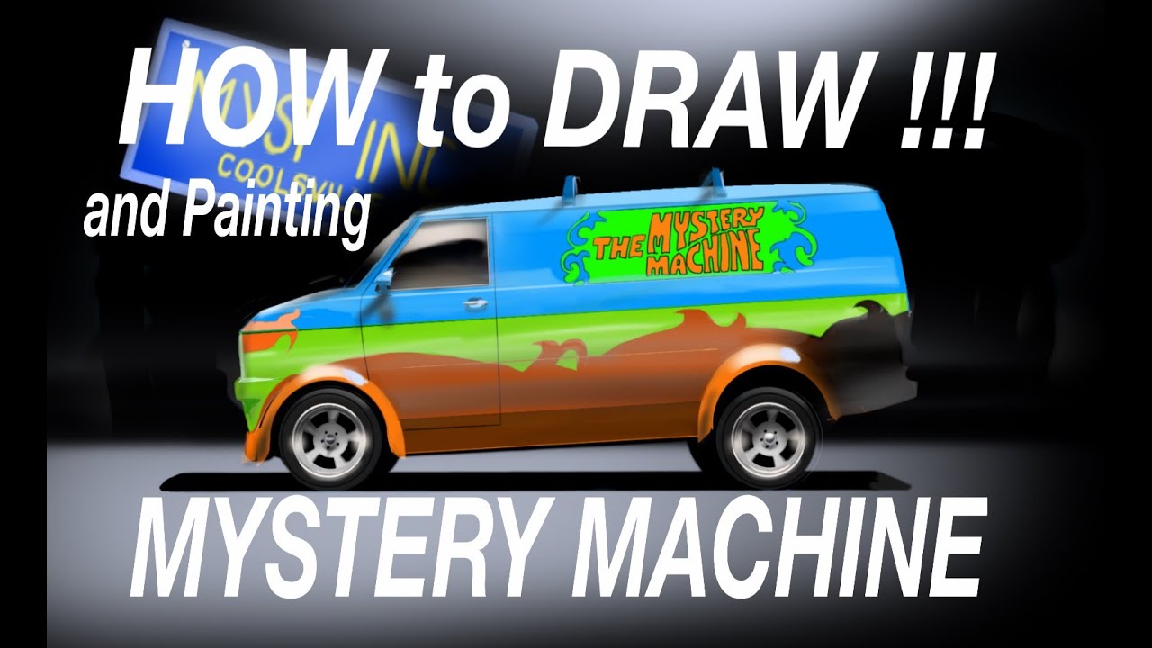 HOW to DRAW and RENDERING - Mystery Machine SCOOBY DOO car ! - De ...