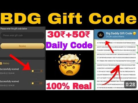 BDG Win Gifts Code 🎁 || Credit by - @govinddas-ol7ur - YouTube
