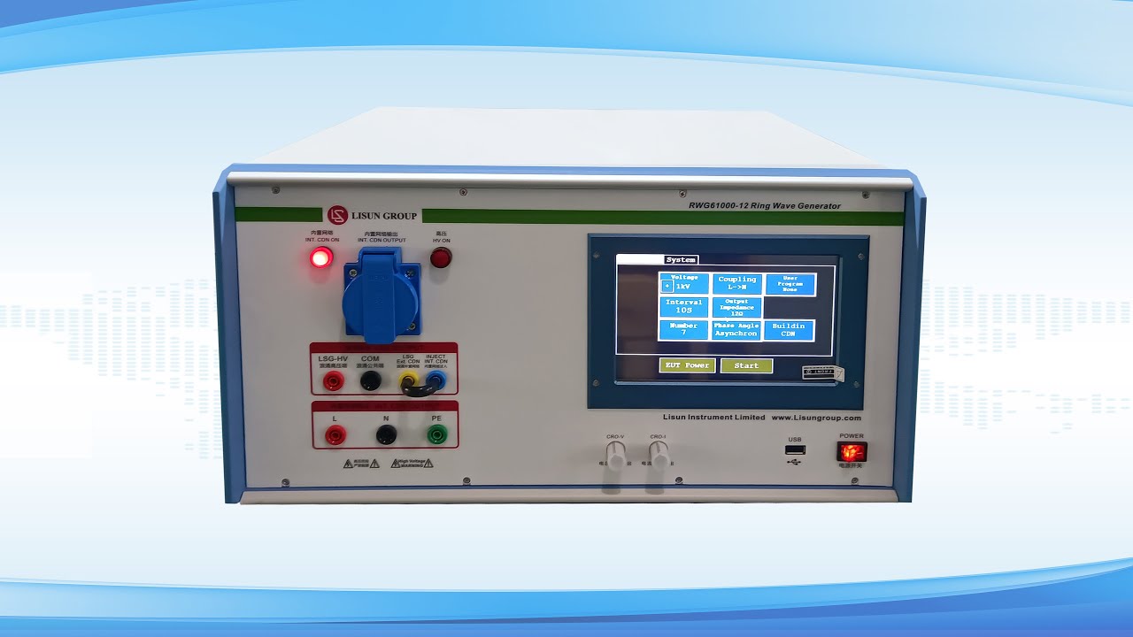 RWG61000-12 Ring Wave Generator According to IEC 61000-4-12 - YouTube