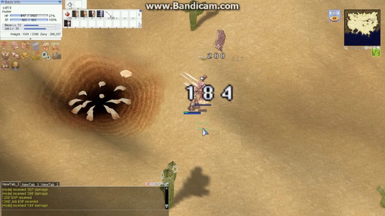 Ragnarok Online - Hunter: Hunt monster in morocc - YouTube