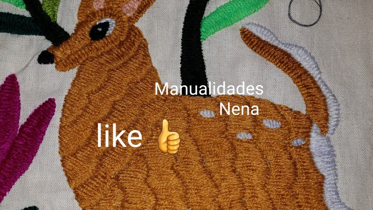 Camino De Mesa BORDADO TENANGO (paso # 9 cervatillo )cabeza y cuerpo ...