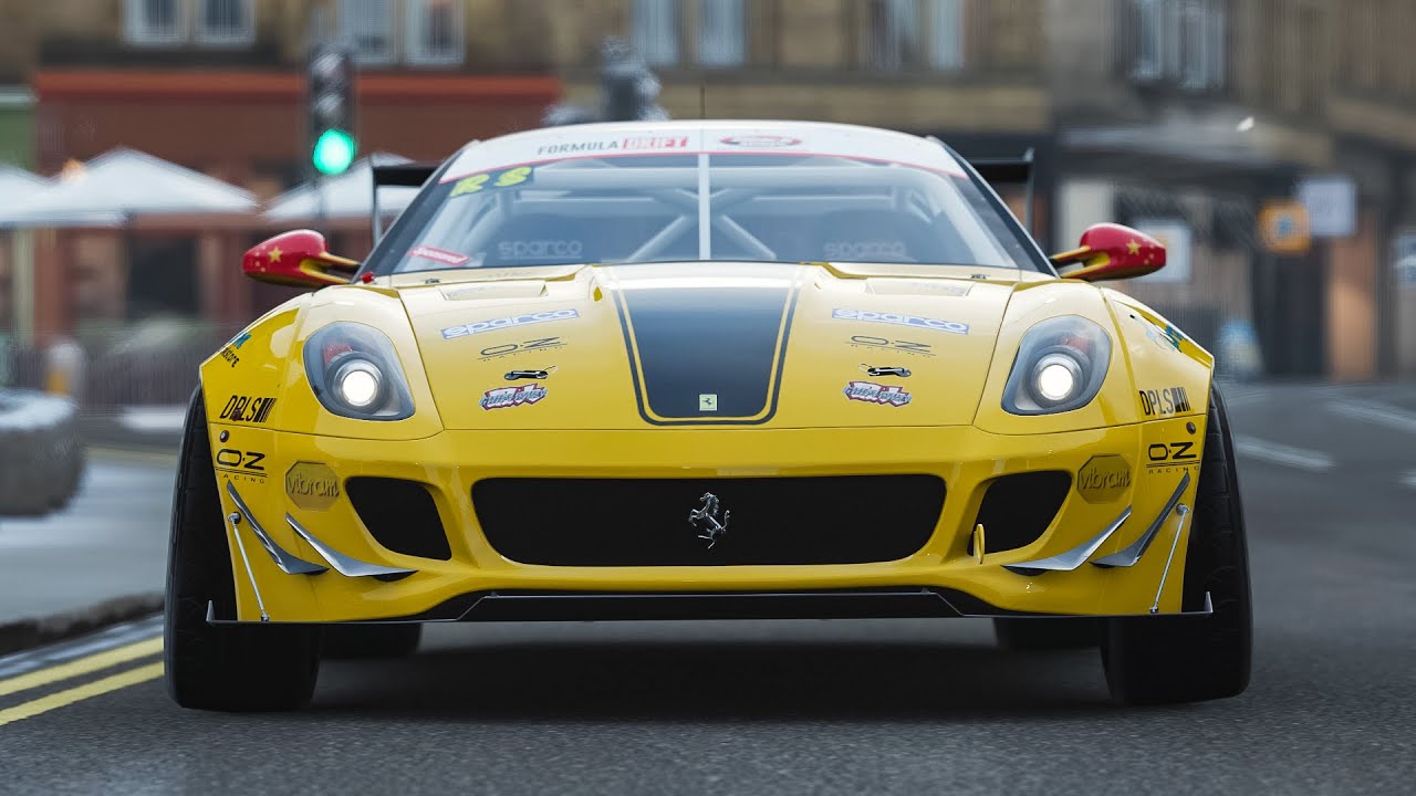 FD Ferrari 599 GTB “Fiorella” drifting through Edinburgh on FH4 - YouTube