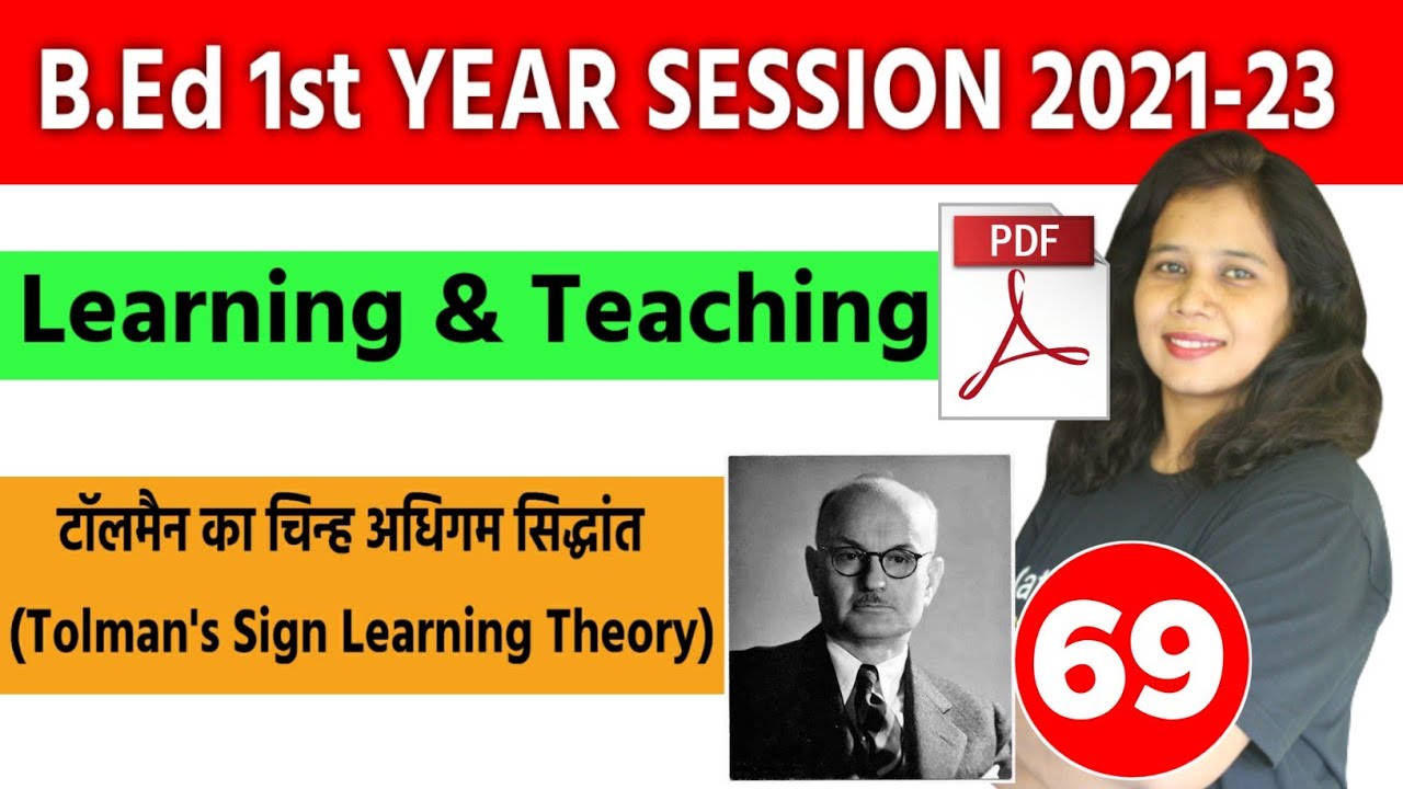 B.ed 1st Year Exam 2022 | Tolman's Sign Learning Theory | Catalyst Soni ...