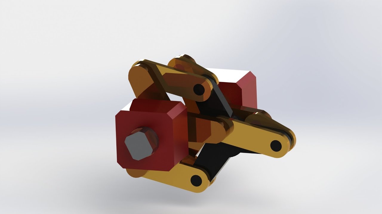 Schmidt coupling mechanism design in solidworks - YouTube