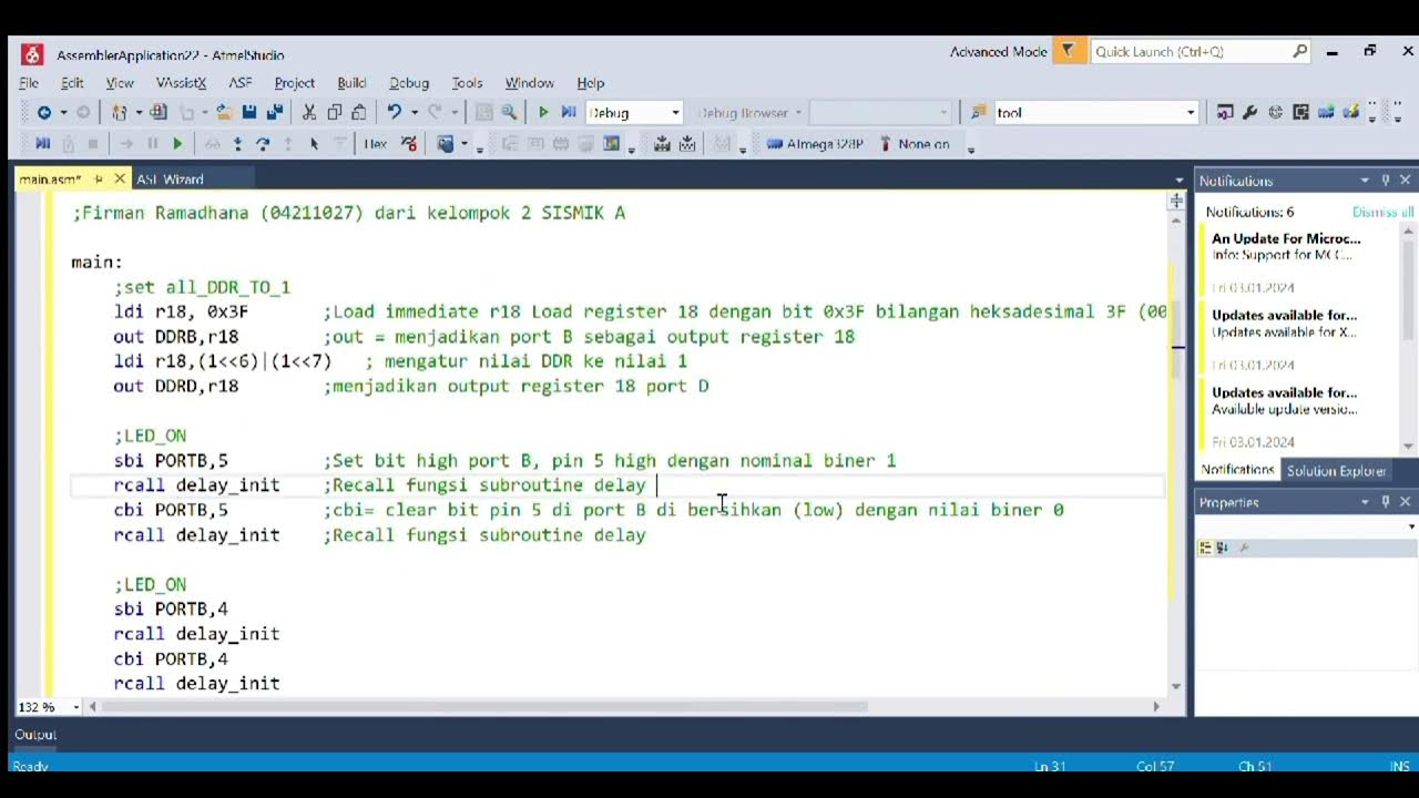 Modul 1 input/output, SISTEM MIKROKONTROLER DAN MIKROPROSESOR - YouTube