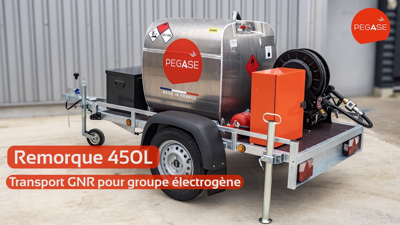 Cuve GNR 450L sur remorque de transport ADR - Citerne mobile pour ...