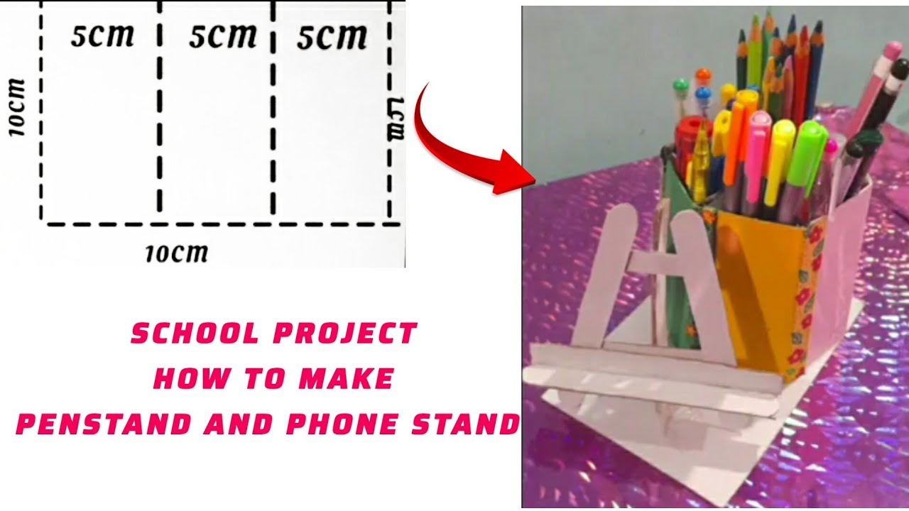 School Project Cardboard Penstand and mobile Stand||Exhibition# ...