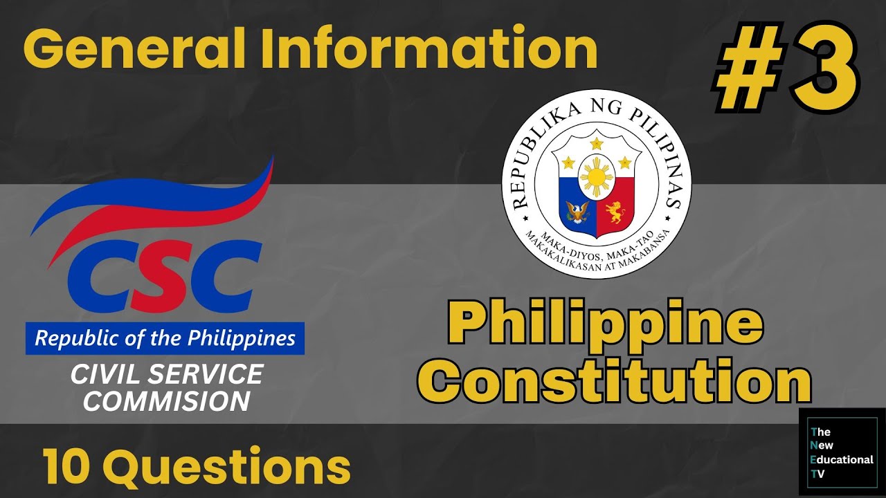Civil Service Exam Reviewer 2025 Philippine Constitution - YouTube