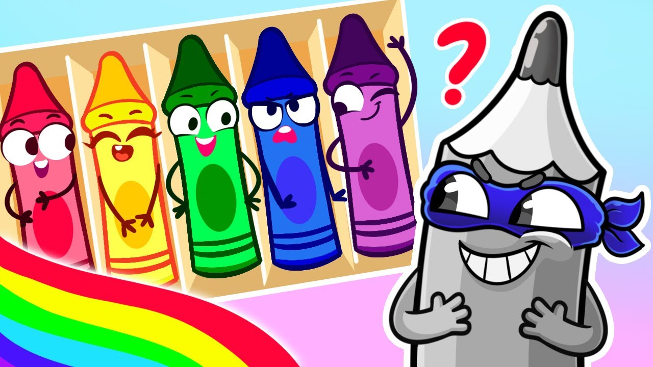 The Naughty Gray Crayon | Lost Color Song | Funny Kids Songs by Pit ...